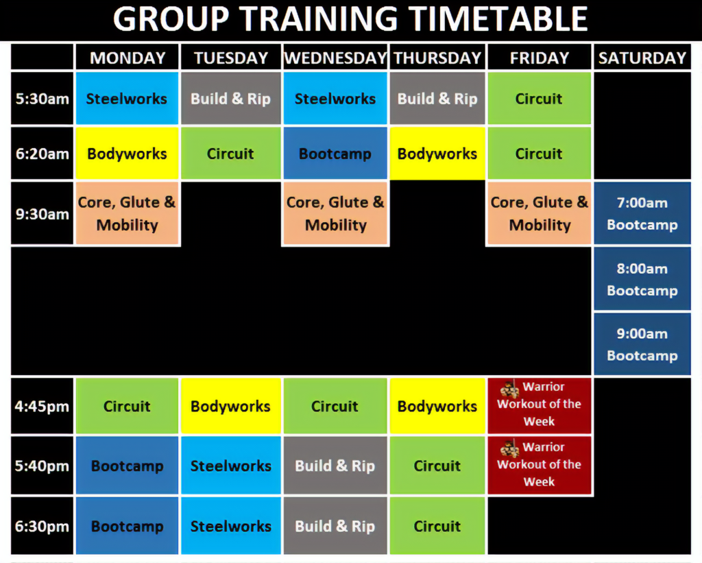 G. Timetable2set2020 - Conan Fitness - Personal Training Gym in Perth